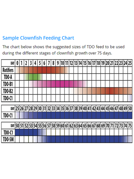 feeding chart for fish