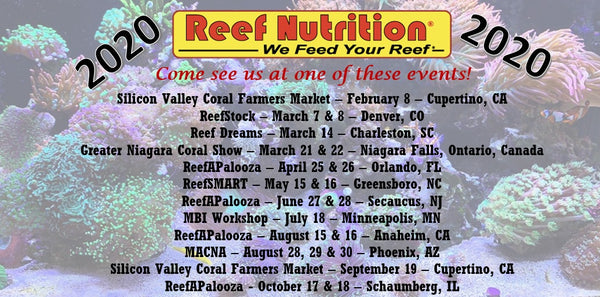 Mark your calendars for 2020 reef shows! – Reef Nutrition