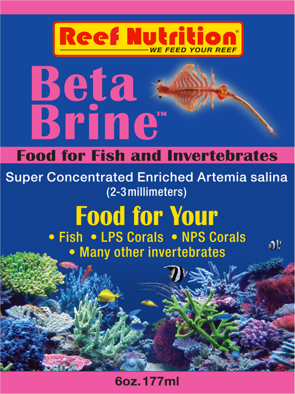 Beta Brine™ | Brine Shrimp Food | Frozen Shrimp Fish Food – Reef Nutrition