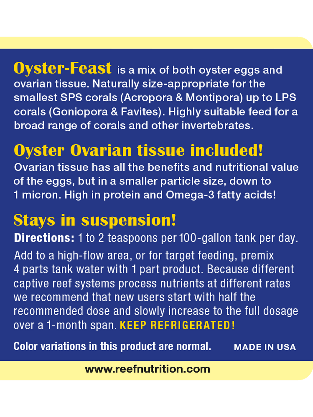 Oyster Feast® | Best Coral Food – Reef Nutrition
