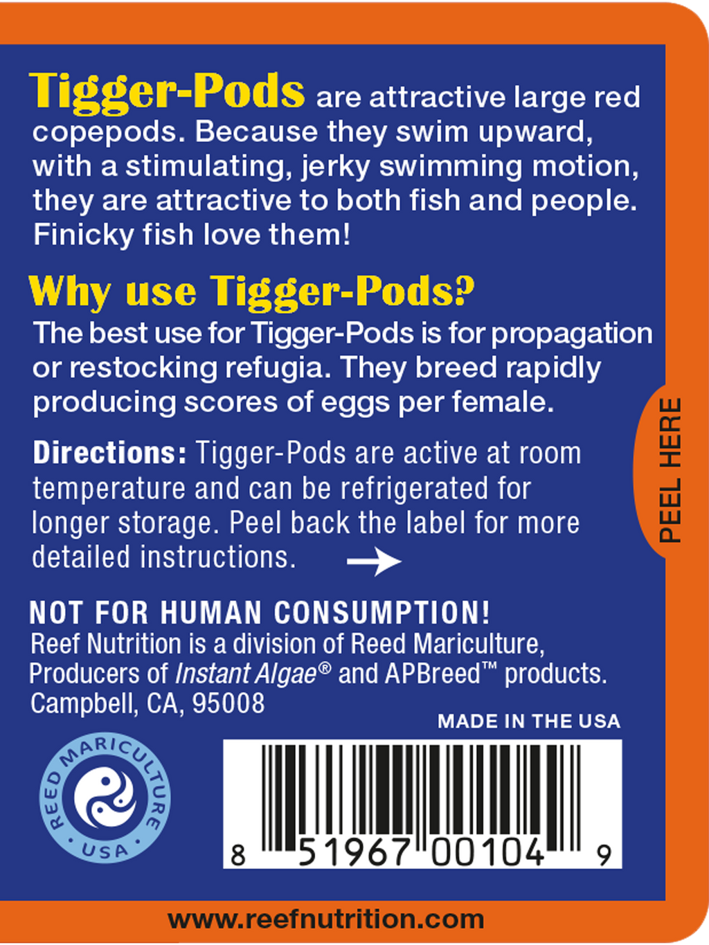 Tigger-Pods | Tigriopus californicus | Live Copepods for Sale | Buy ...