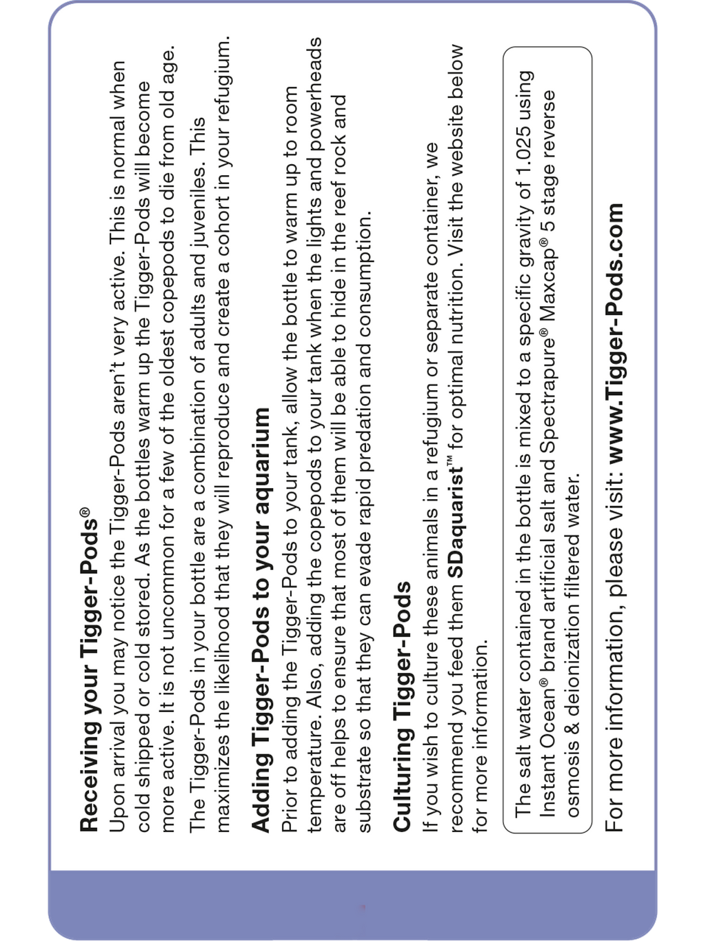 Tigger-Pods | Tigriopus californicus | Live Copepods for Sale | Buy ...